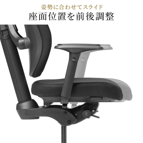 エルゴノミクスチェア（ダブルバックチェア・シンクロロッキング・エルゴノミクス・体圧分散・変則2Dアームレスト・上下調節可能・ヘッドレスト・モールドウレタン・耐荷重120kg） SNC136 ...