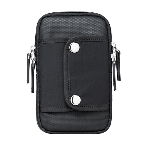 スマホポーチ（リュックベルト用・ショルダーベルト取付・6.5インチ対応・スマホケース・ダブル・耐水生地・ブラック） EZ2-BAGOP3WP | 激安通販のイーサプライ
