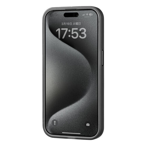 iPhone15 Pro 専用ソフトケース（マットブラック・半透明・カメラカバー・レンズカバー・スタンド付き・MagSafe対応・ワイヤレス ...