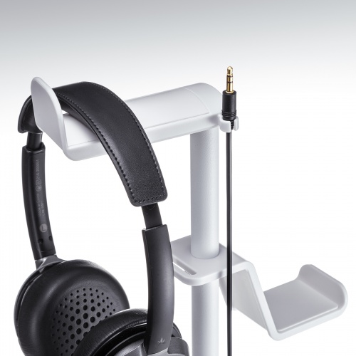 ゲームコントローラースタンド（クランプ固定・ゲームパッドスタンド・ヘッドホンスタンド・収納スタンド・4段・ホワイト） JY-STN2W | 激安通販のイーサプライ