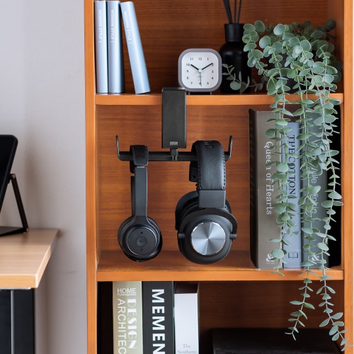 ヘッドホンハンガー（回転式・ヘッドホンかけ・おすすめ・ブラック） PDA-STN19BK サンワサプライ | 激安通販のイーサプライ