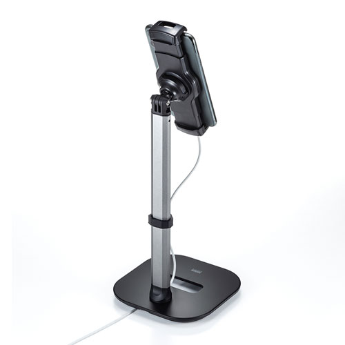 アームスタンド（スマートフォン用・伸縮・高さ調節タイプ・高さ0～158㎜・角度調節） PDA-STN46BK | 激安通販のイーサプライ