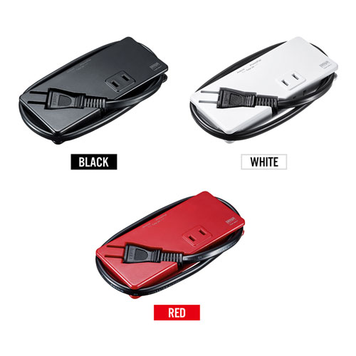 USB充電付タップ（モバイル・持ち運び・レッド） TAP-MU1R | 激安通販のイーサプライ