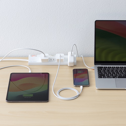 節電タップ（2P・4個口・延長コード・電源タップ・電源延長コード・コンセント・1m・ホワイト） TAP-S29-1W サンワサプライ | 激安通販のイーサプライ
